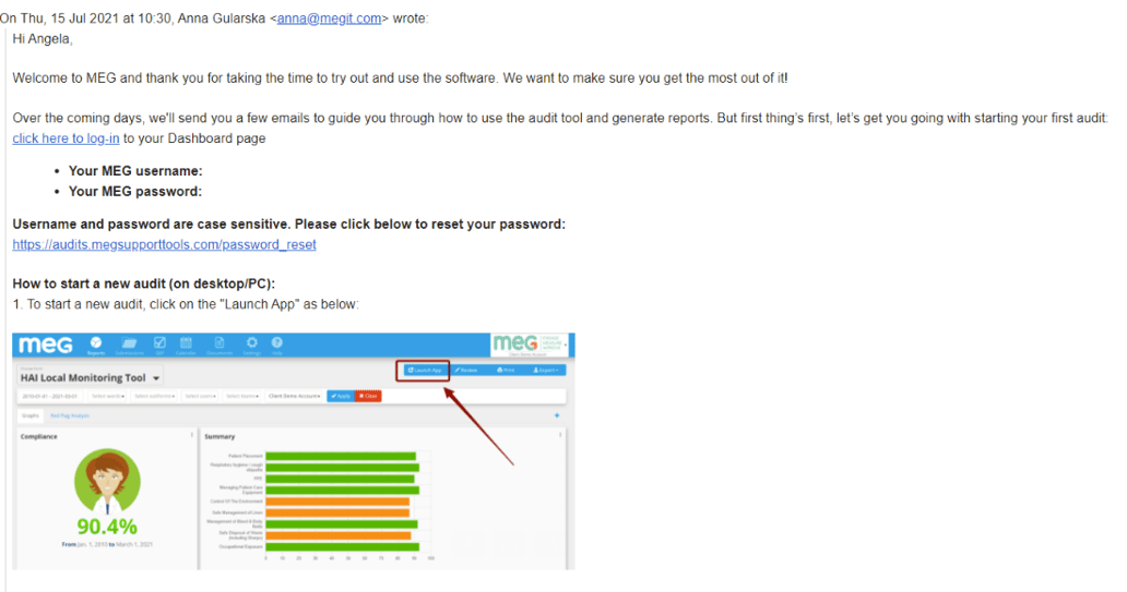Getting a Username and Password to Log-in